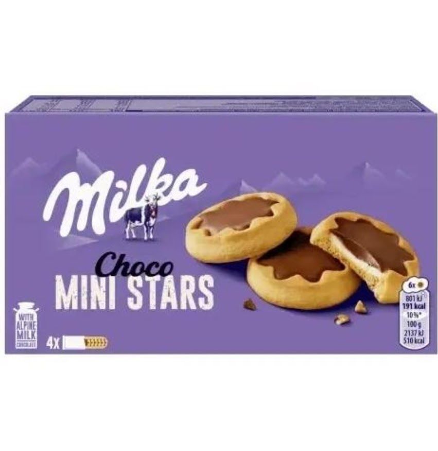 Купить Печенье Milka Choco Mini stars с молочным шоколадом 150 грамм ...
